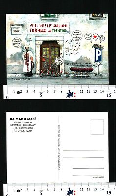 Reklameschild -mario Mase ' (Strembo) - Weine Miele Salumi Der Trentino ...