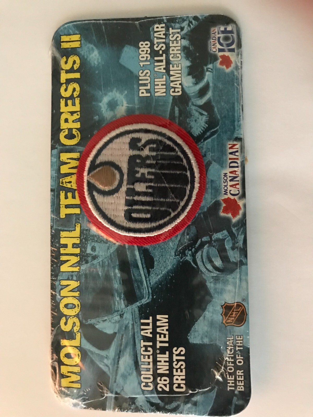 Molson NHL Team Crest II - 1998 - Edmonton Oilers | eBay