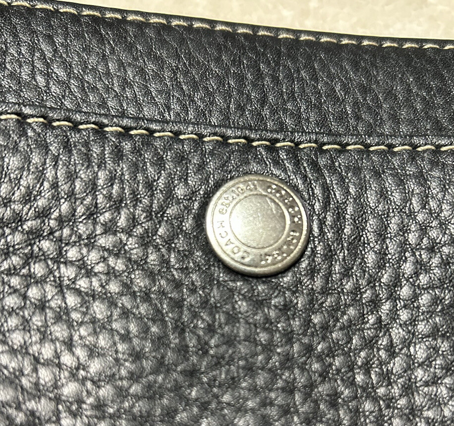 Coach Handbag Chelsea 10892 Pebbled Black Tan Leather Tote Bag Tote ...