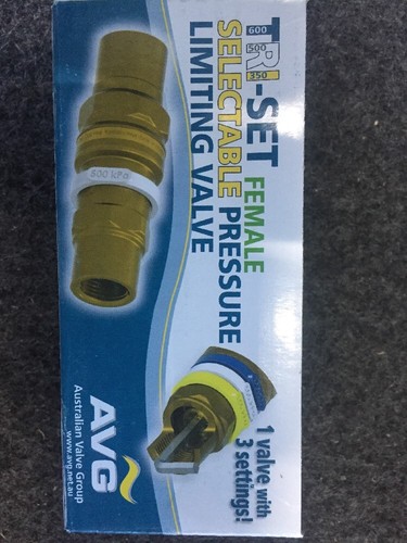 NEW AVG TRI- SET Selectable Pressure Limiting Valve PLV-15F-TRISET 15mm ...