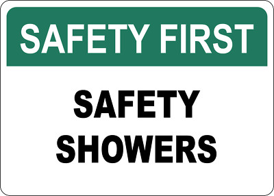 OSHA SAFETY: SAFETY SHOWERS| Laminated Vinyl Decal Sticker Label | eBay