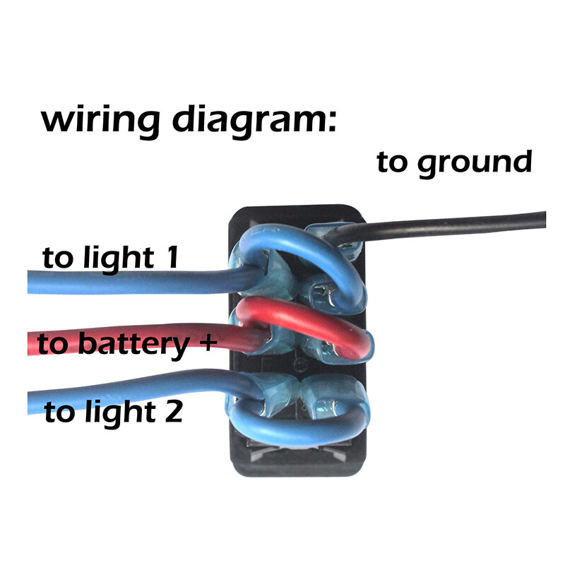 Blue Led Printed Rocker Switch Button For Car Marine Boat 12V ARB Style ...