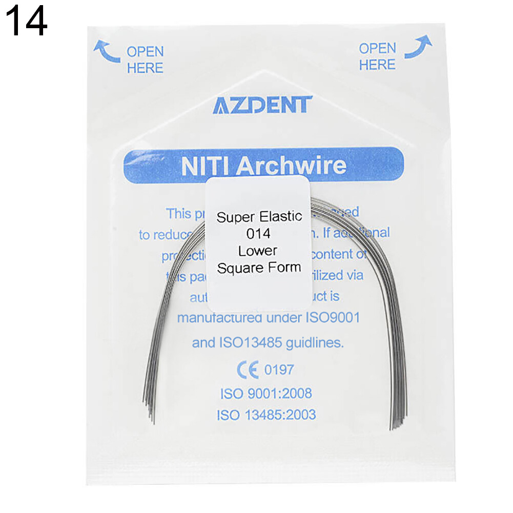 10 Pcs USD Dental Orthodontic Super Elastic Nitinol Square Round Arch ...