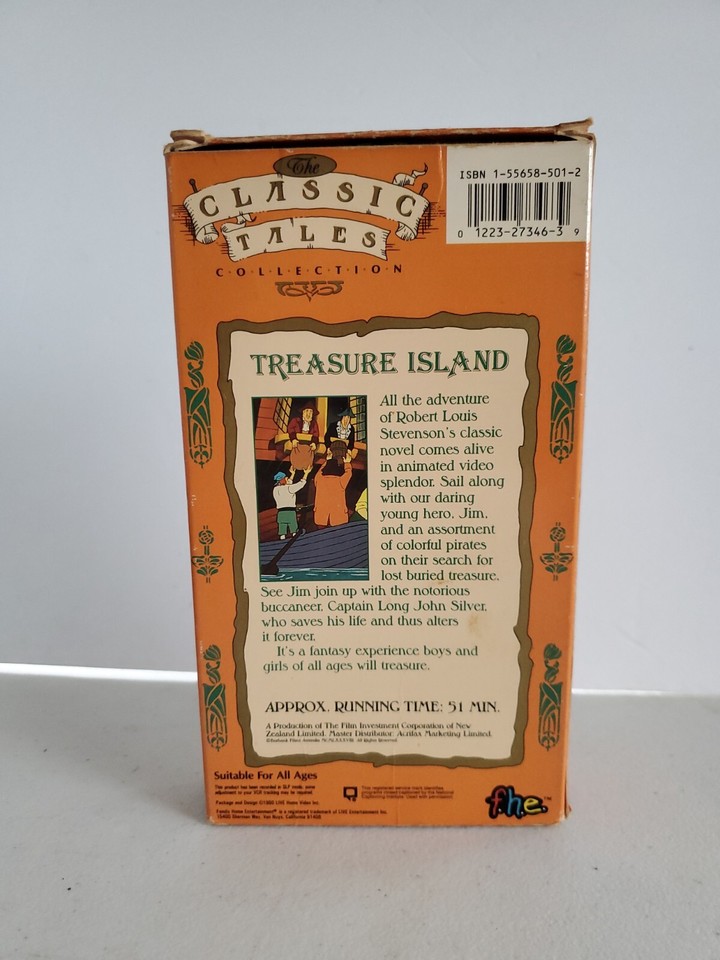 Classic Tales - Treasure Island (VHS, 1991) slip sleeve FHE 12232734639 ...