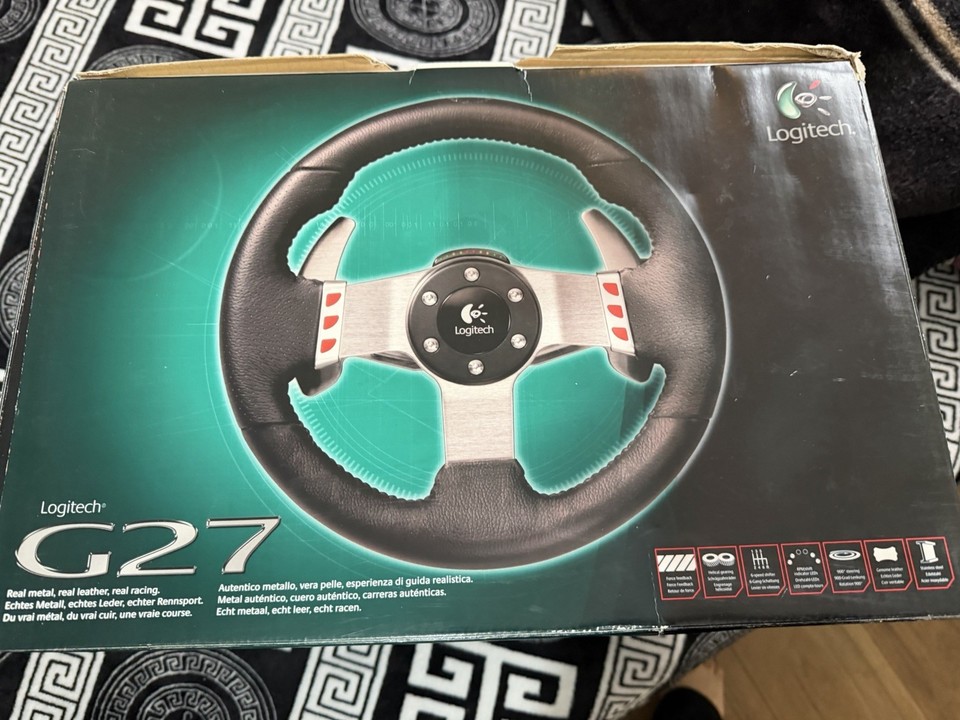 Logitech G27 Racing Steering Wheel Pedals, Shifter And Box | eBay UK