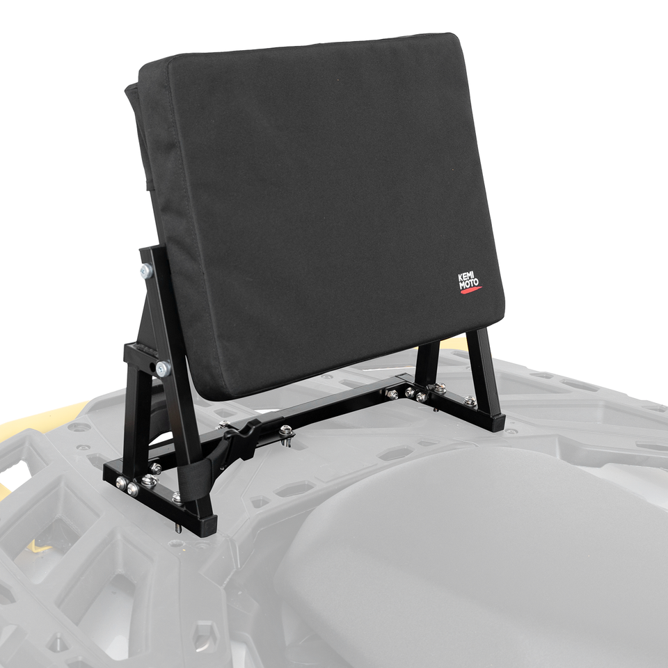 ATV Rear Seat Backrest W/ Steel Frame For Polaris Suzuki Can Am Grizzly ...