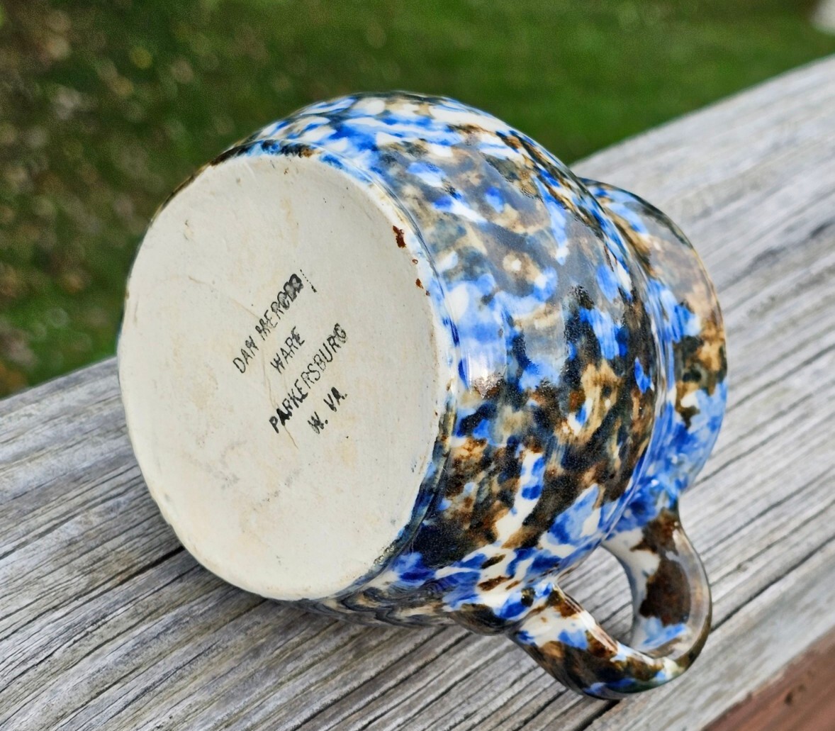 Dan Mercer Ware Creamer Parkersburg WV Sponge Decoration Stoneware | eBay