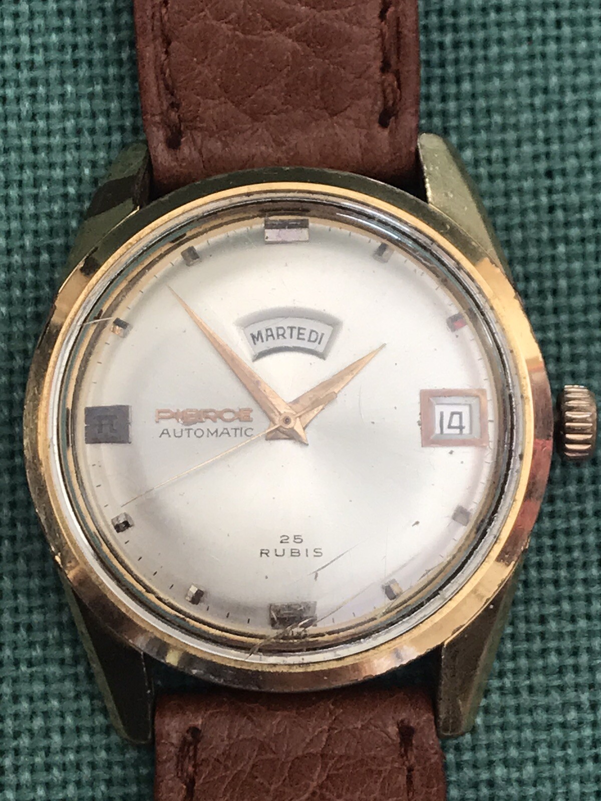 Pierce Orologio automatico day-date WristWatch anni 60 ref. 2199 cal. F ...