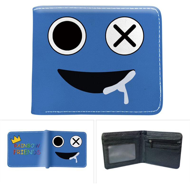 Cute Roblox Rainbow Friends Cartoon Print Bifold Wallet With Zipper ...