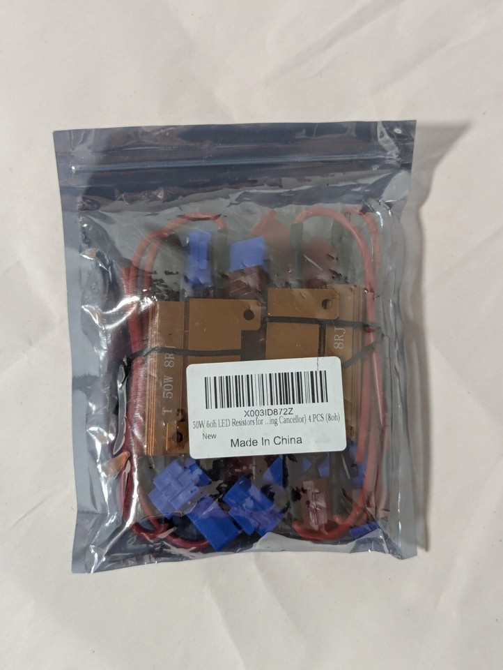 4Pcs 50W 6ohm Load Resistors - Fix LED Bulb Fast Hyper Flash Turn ...