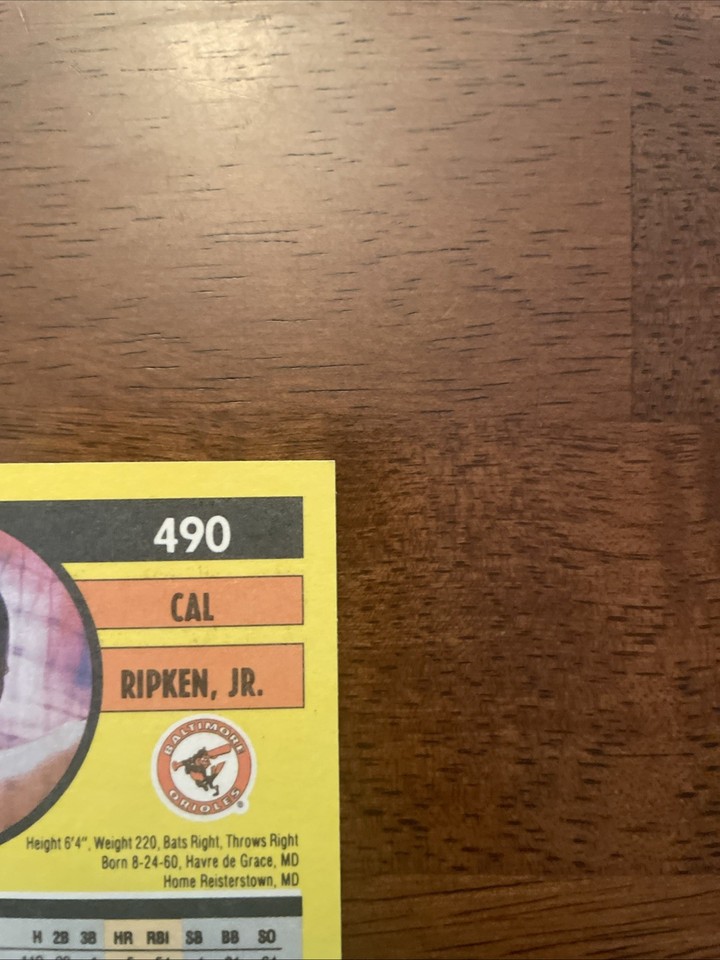 RARE ERROR CARD 1991 Fleer Cal Ripken, Jr. Baltimore Orioles #490 U.S.A ...