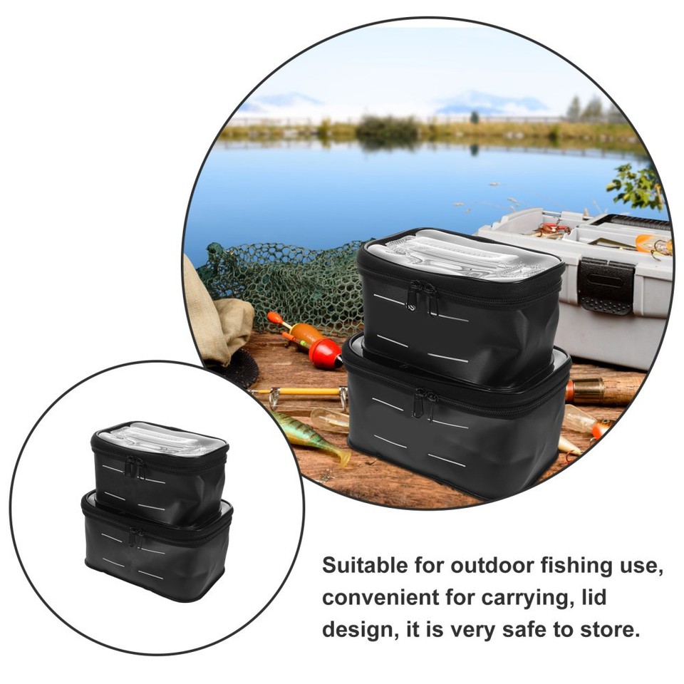 2 Pcs Large Tackle Box Fishing Hooks Container Storage Organizer | eBay ...