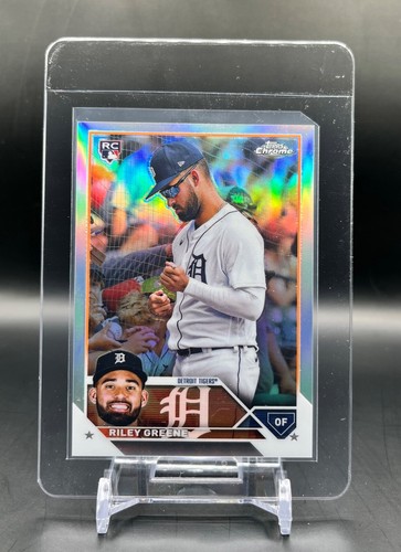 2023 Topps Chrome Baseball #182 RILEY GREENE RC Refractor SP PHOTO ...