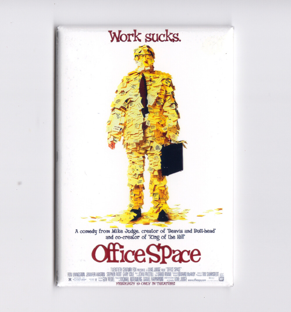 OFFICE SPACE - 2" x 3" MOVIE POSTER MAGNET mike judge 1999 comedy ...