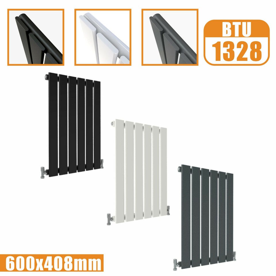 Modern Flat Panel Radiator Vertical Design Tall Upright Central Heating ...