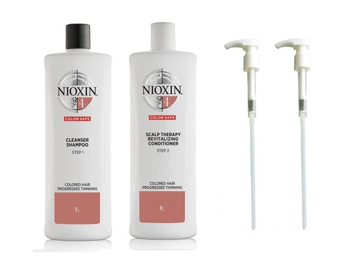 Nioxin System 4 Cleanser Shampoo and Conditioner 1000ml + Pumps | eBay UK