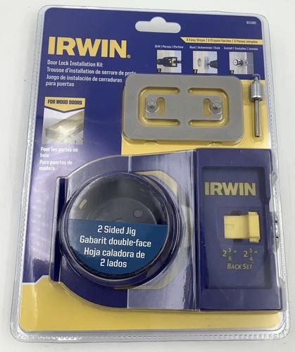 Irwin Door Lock Installation Kit 3111001 For Wood Doors New Sealed ...