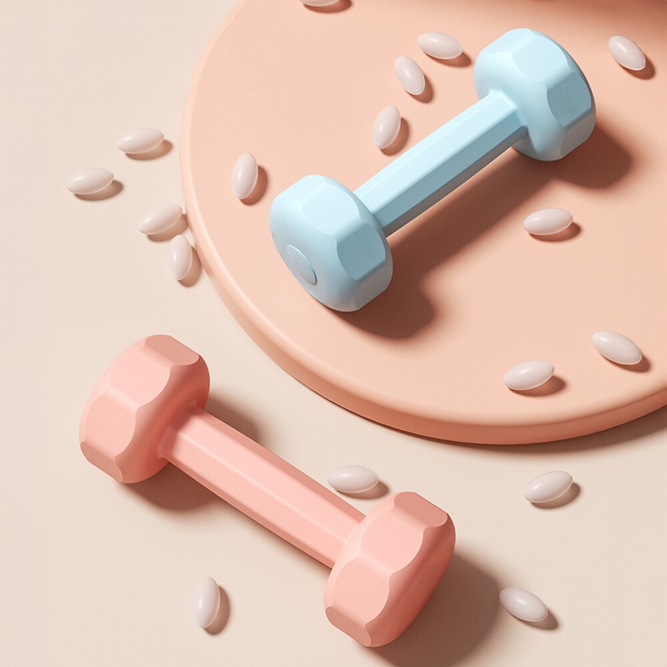 Ladies Dumbbells Set Aerobic Training Hand Weights Workout Gym Home ...