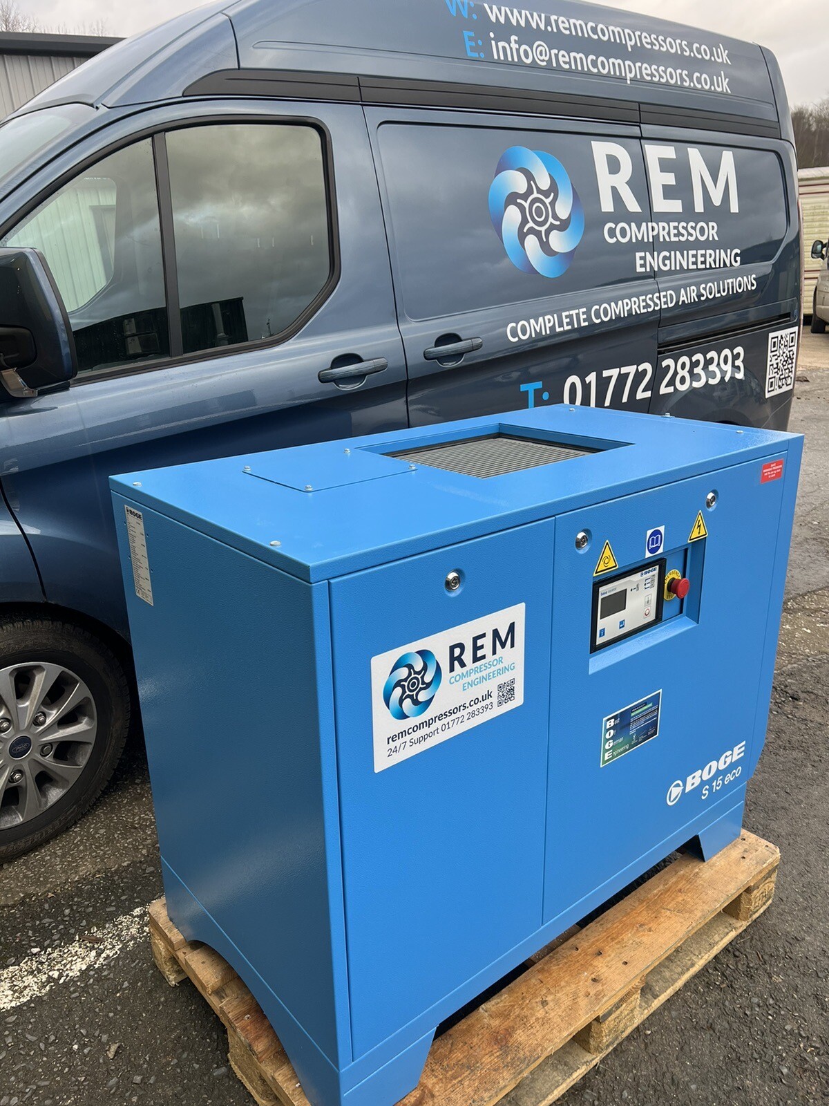 Boge S15 15kW Screw Compressor 10 Bar Ex Demo - 90 Hours, Mint Cond. 12 ...