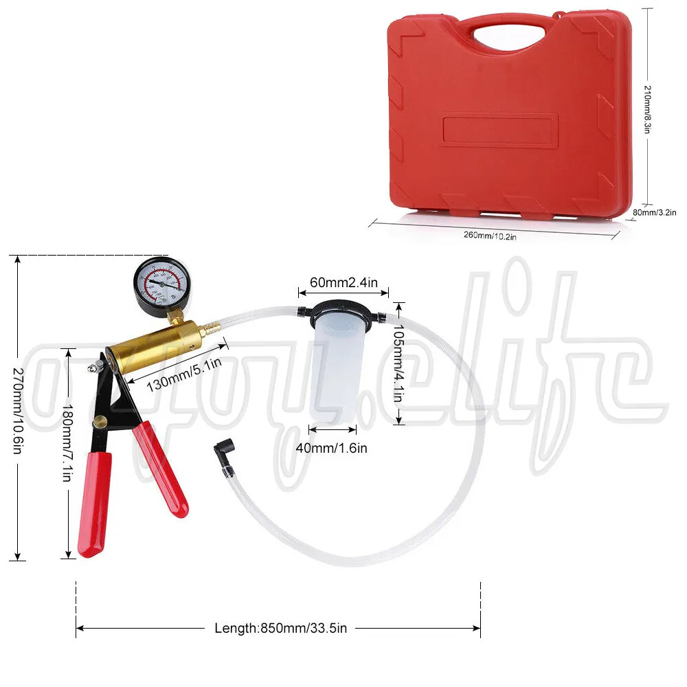 Brake Vacuum Motorbike Pump Hand Bleeding Bleeder Tester Kit Car Held ...