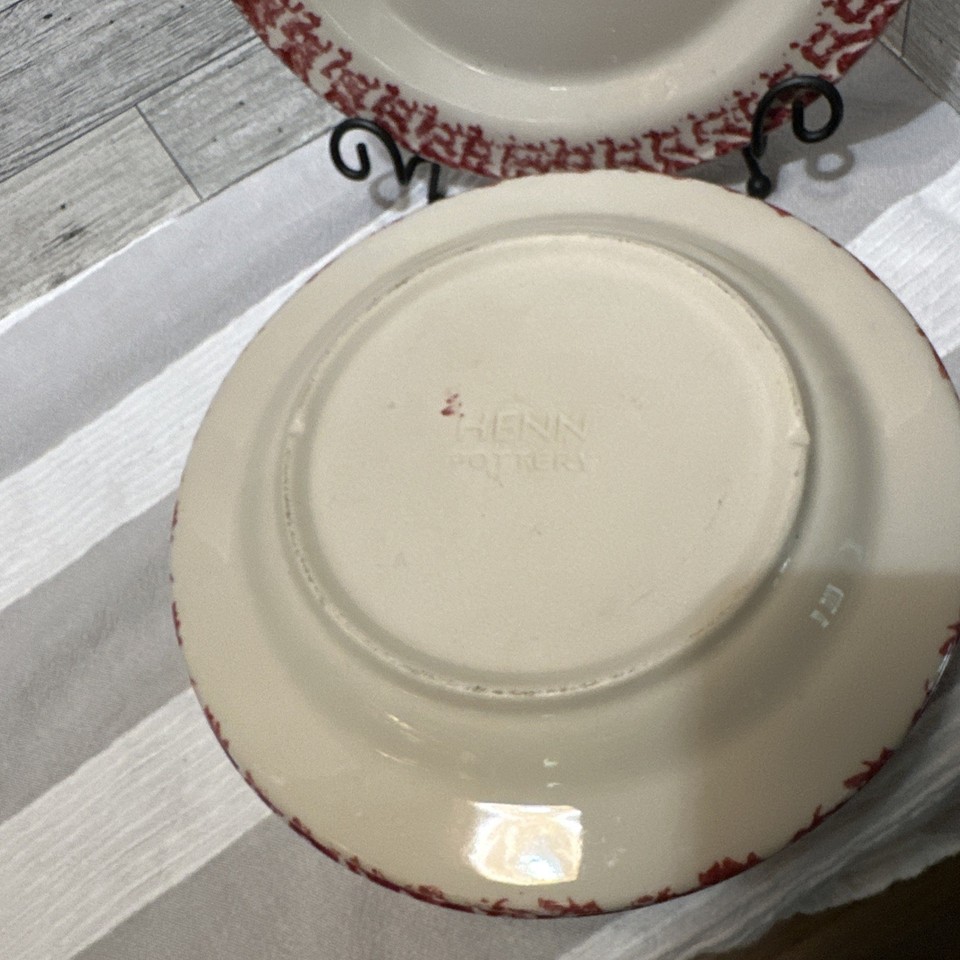Roseville Spongeware Gerald Henn Pottery Salad/Dessert Plates – Set of ...