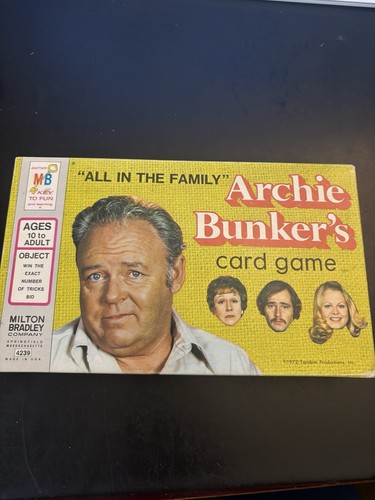 Vintage 1972 All In The Family Archie Bunker's Card Game Milton Bradley ...