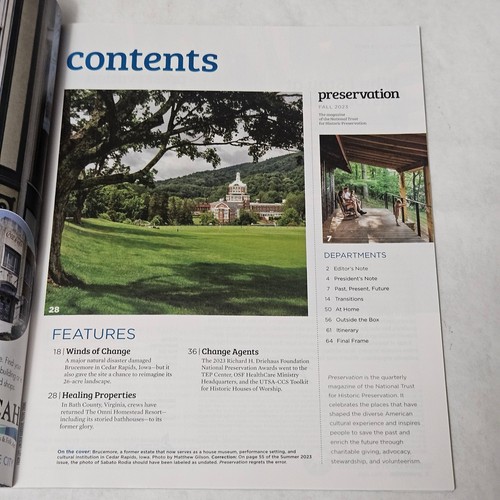 Preservation Magazine Fall 2023 Brucemore Bounces Back | eBay