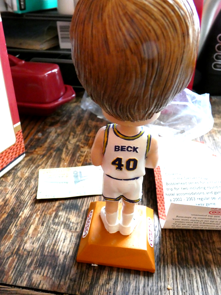 Byron Beck Denver Nuggets Bobblehead NBA2002 NIB Free Ship+Ticket Stub ...