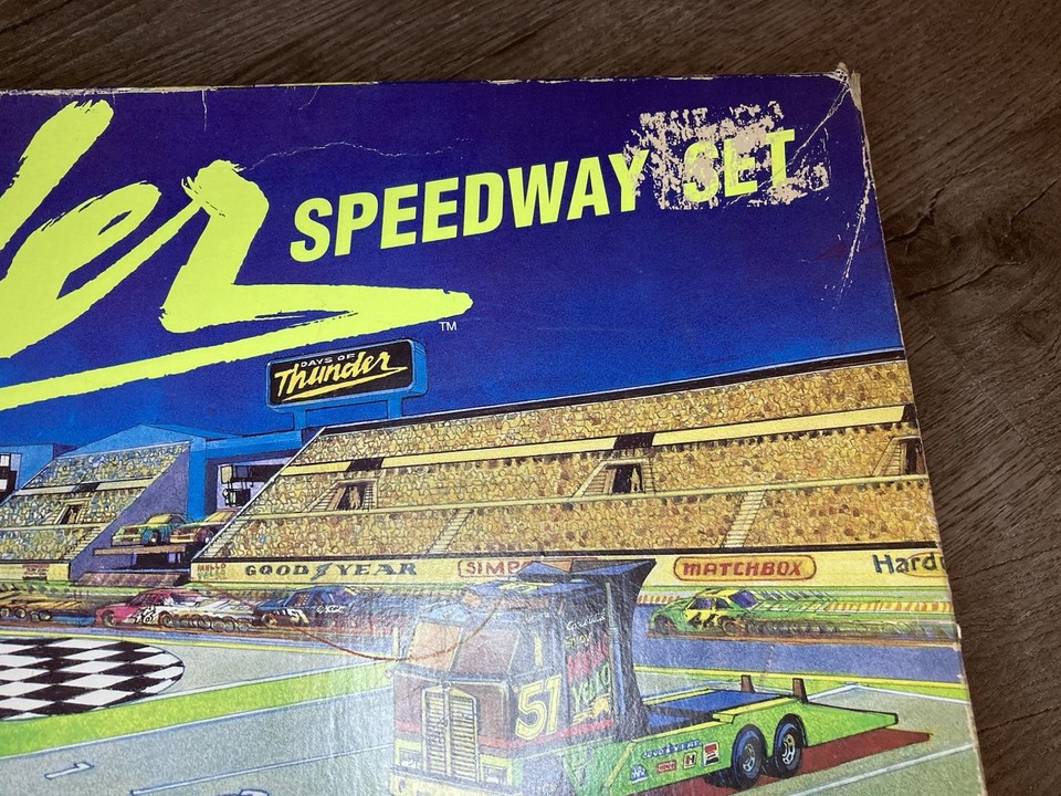 Rare Vintage Matchbox Days Of Thunder Speedway Racetrack Set COMPLETE ...