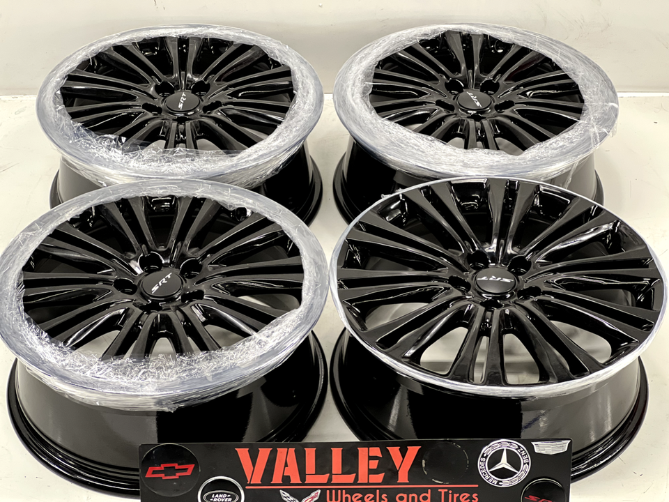 X4 19" CHRYSLER 300 GLOSS BLACK WHEELS RIMS FACTORY OEM 2006 2024 SET 4 ...