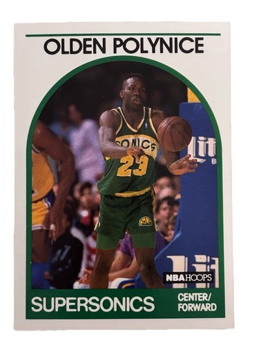 Excellent: Vintage 1989-90 NBA HOOPS Olden Polynice Seattle Supersonics ...