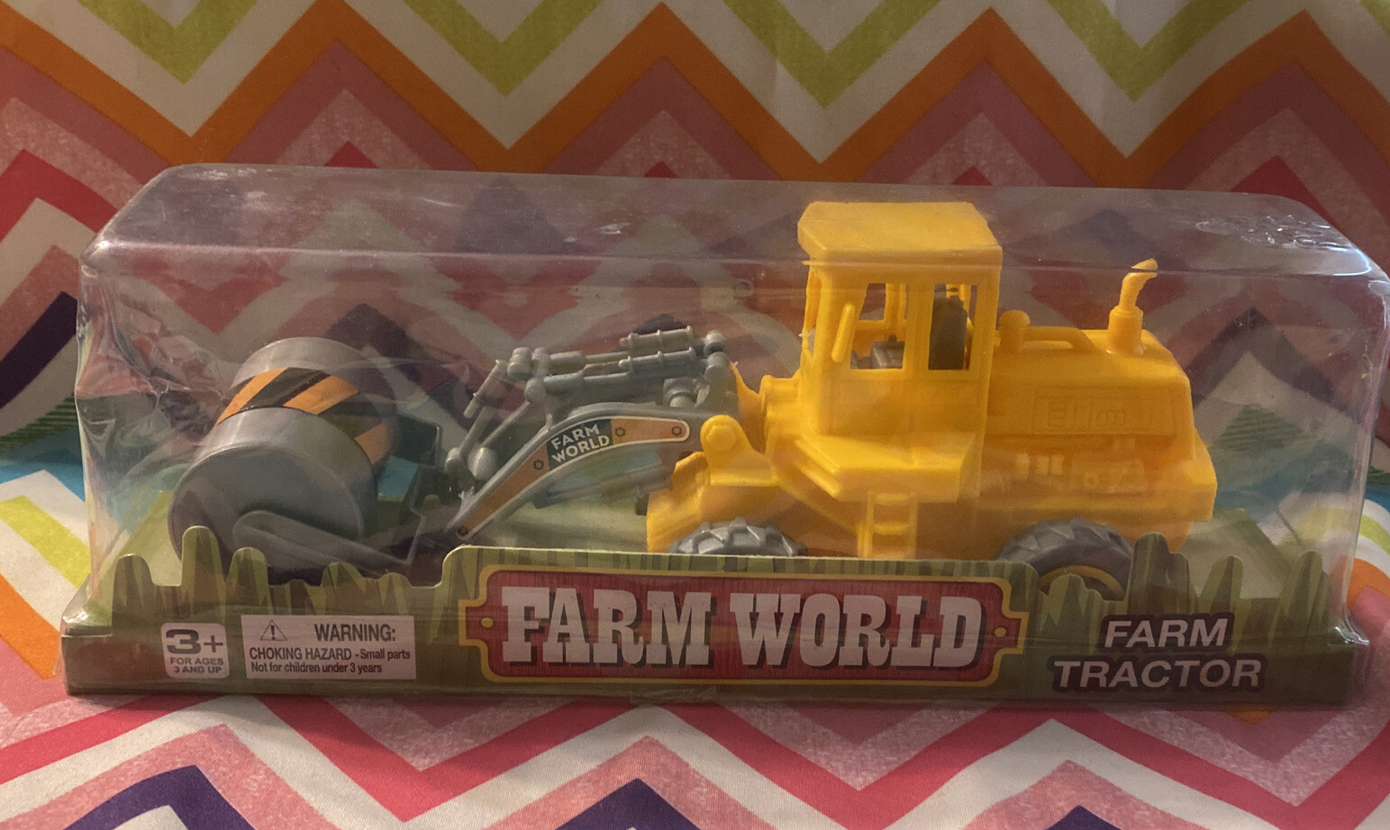 Yellow Plastic Tractor With Loader Bucket Scoop Construction Farm World ...