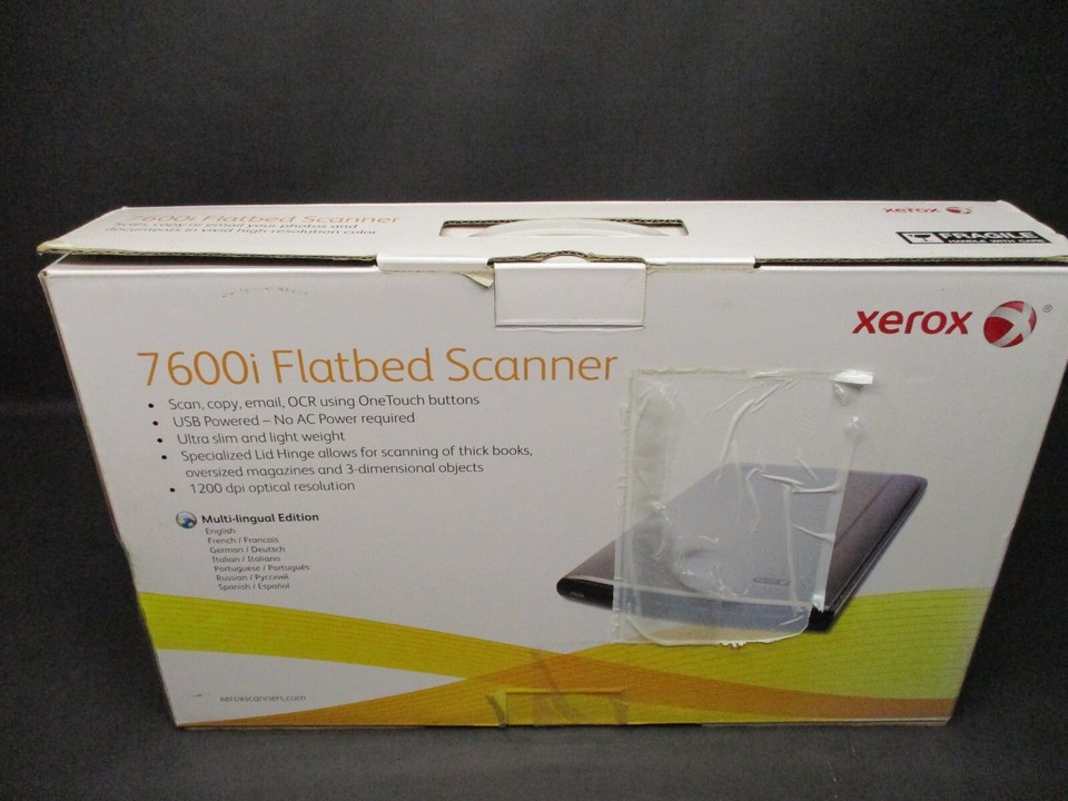 Xerox 7600i Flatbed Document Scanner W/ USB Cable Multi-Lingual Edition ...