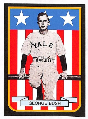 1990 George H. W. Bush ODDBALL Yale University First Base Baseball Card ...