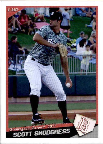 2017 Birmingham Barons Grandstand #26 Scott Snodgress Fontana ...