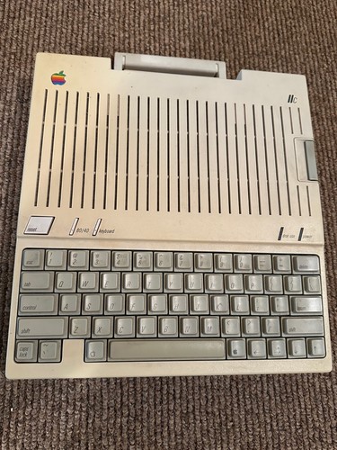 Apple IIc Computer & Monitor Stand W/ Orig Boxe OEM Disks Vintage ...