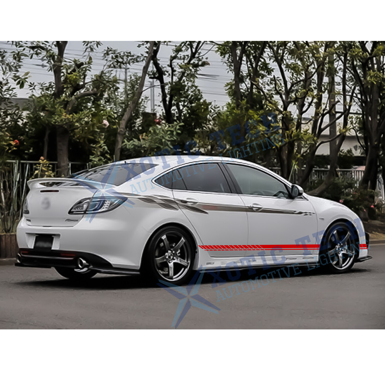 JDM Glossy Red Side Door Fender Decal Stripes Sticker For Mitsubishi ...