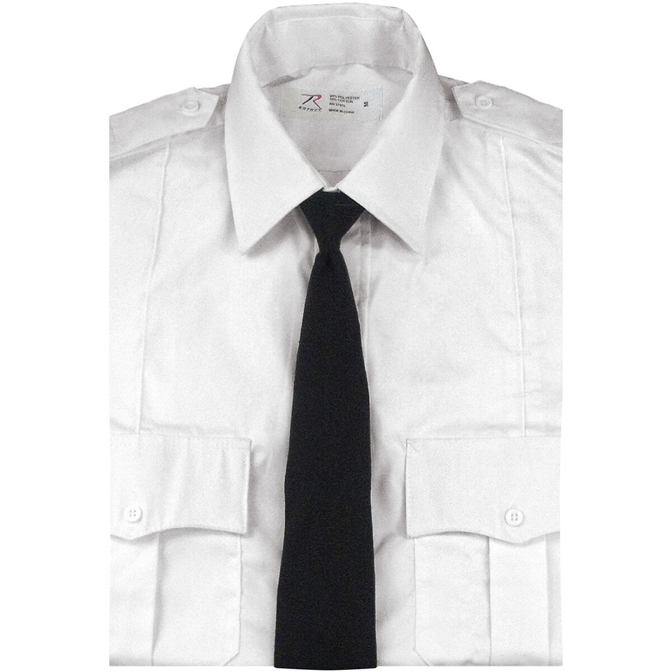 Black Neck Tie Breakaway Design | Clip-On Security Police Issue Necktie ...