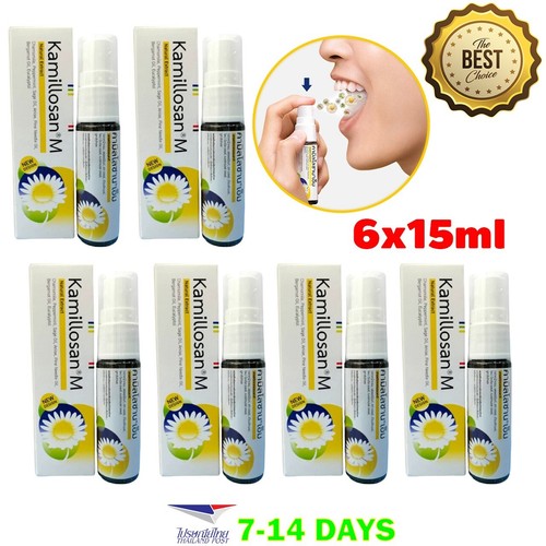 6x Original Kamillosan M Spray Mouth Throat Natural Extract Chamomile ...