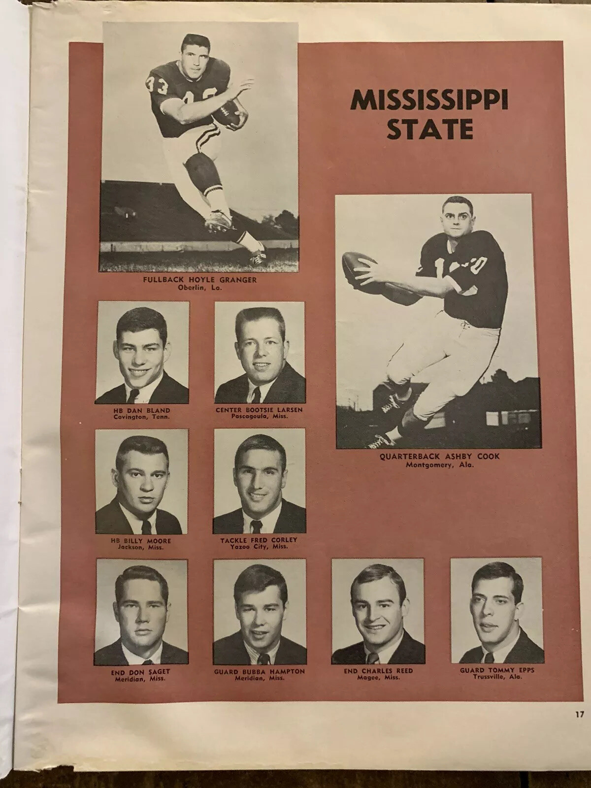 1965 AUBURN v MISSISSIPI ST. football program/“PHIL NEEL”Fab Cover ...