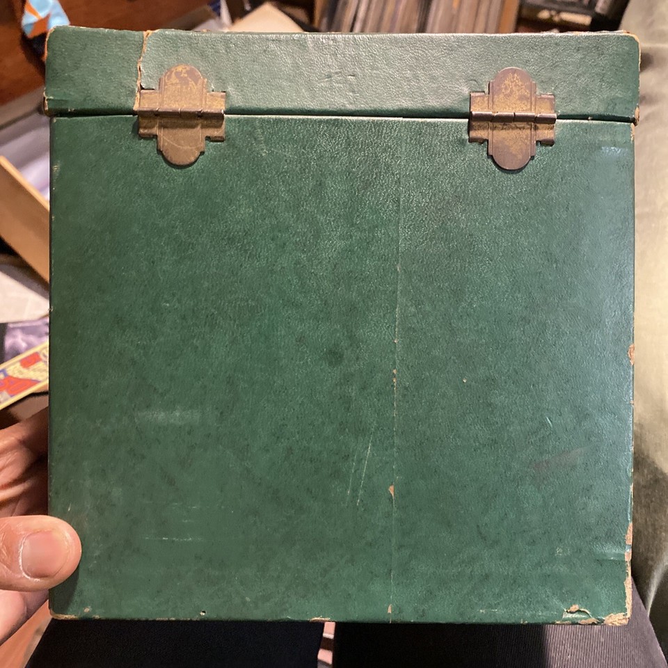 VINTAGE PLATTER PAK 7" VINYL STORAGE BOX CARRYING CASE DARK GREEN | eBay