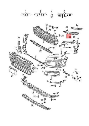 Genuine AUDI Q7 4MB 4MG Air Guide 4M0807158D | eBay