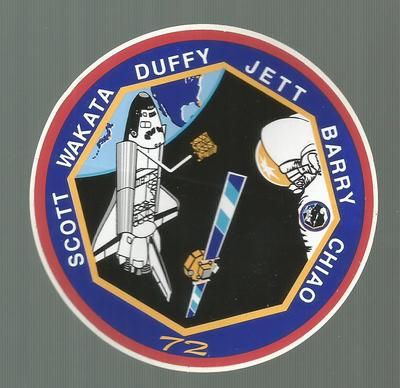 NASA SHUTTLE ENDEAVOUR STS-72 CREW PATCH DECAL STICKER 3 1/2" | eBay UK