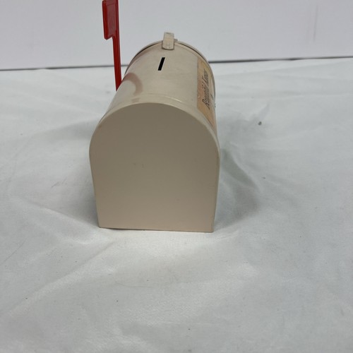 Vintage Tan Metal Mailbox Bank With Red Flag & Beautiful Kansas On It ...