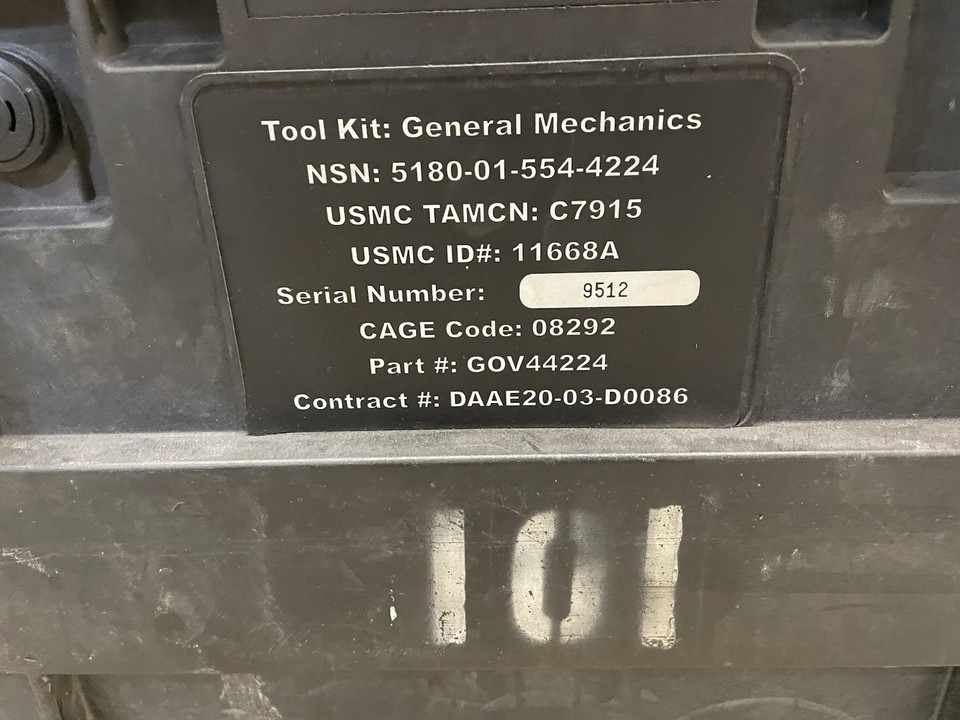 ARMSTRONG MILITARY TOOL KIT SET GENERAL MECHANIC USMC GMTK + Top Tray ...