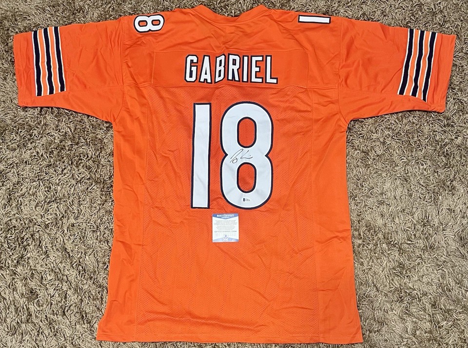Taylor Gabriel Chicago Bears XL Custom Jersey Autographed Beckett COA ...