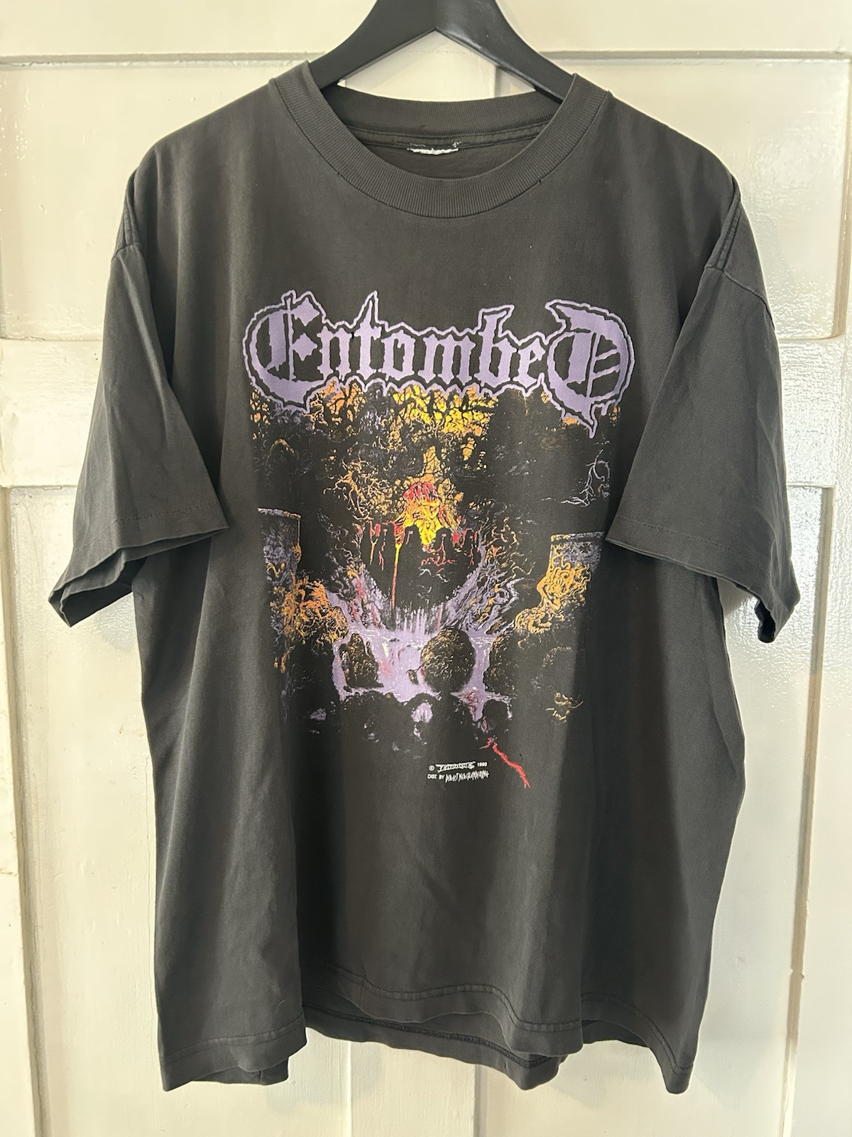 Vintage 1990 XL Entombed Clandestine Death Metal Band… - Gem
