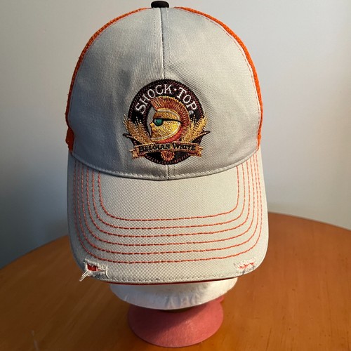Shock Top Hat Cap White Belgian Beer Mohawk Strapback Gray Orange ...