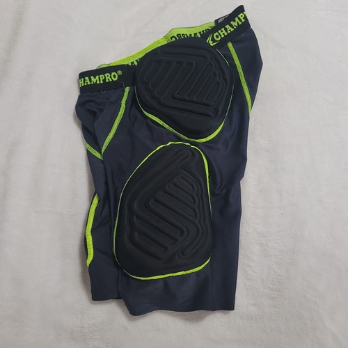 CHAMPRO Bull Rush pad Football Girdle, Adult SMALL Black Neon Green | eBay