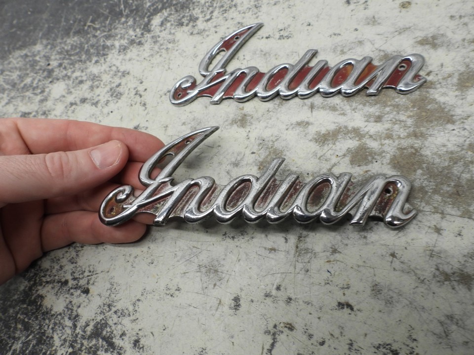 1947-53 Indian Chief Scout Gas Tank Emblems Badges 2621 | eBay